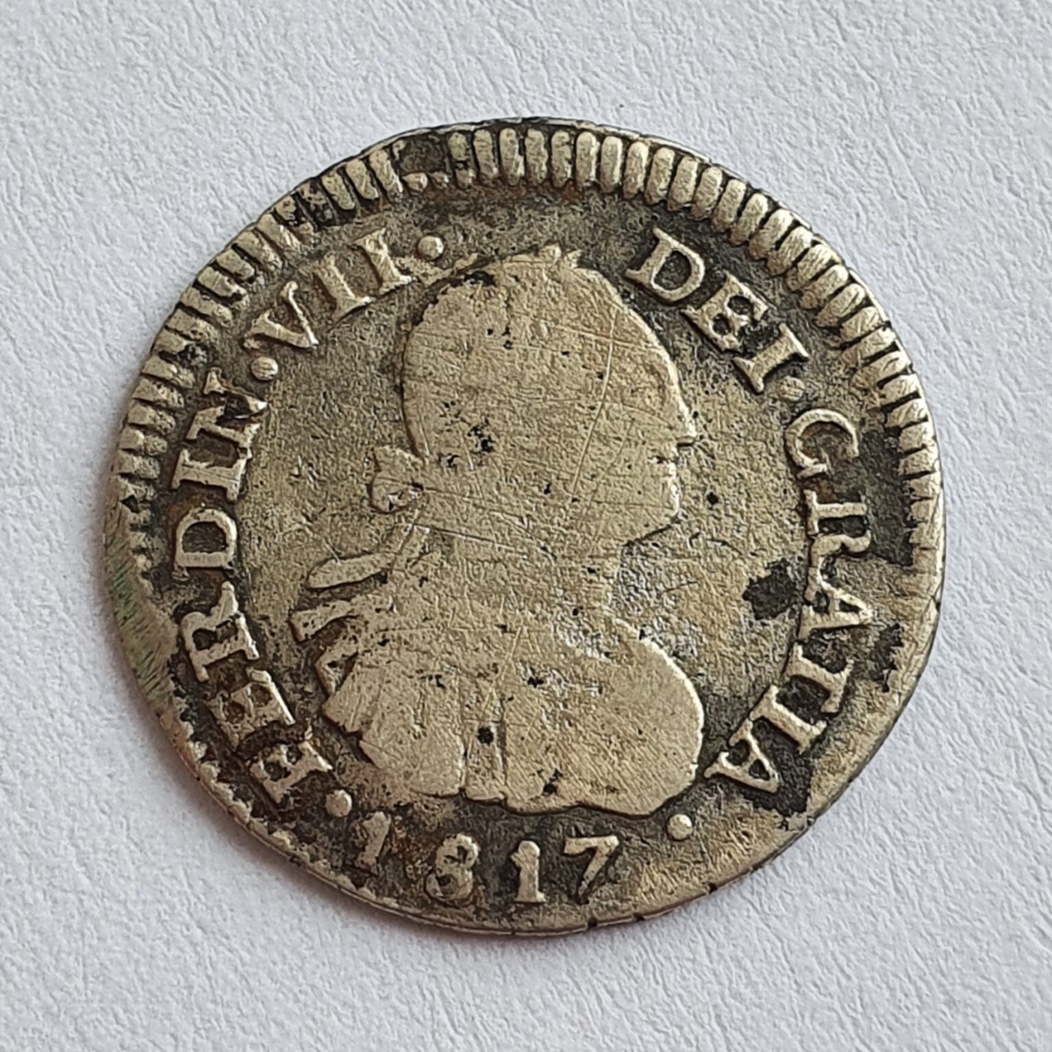 1/2 Real 1817 F.I. Acuñado durante la República en 1822. El más Raro de ...